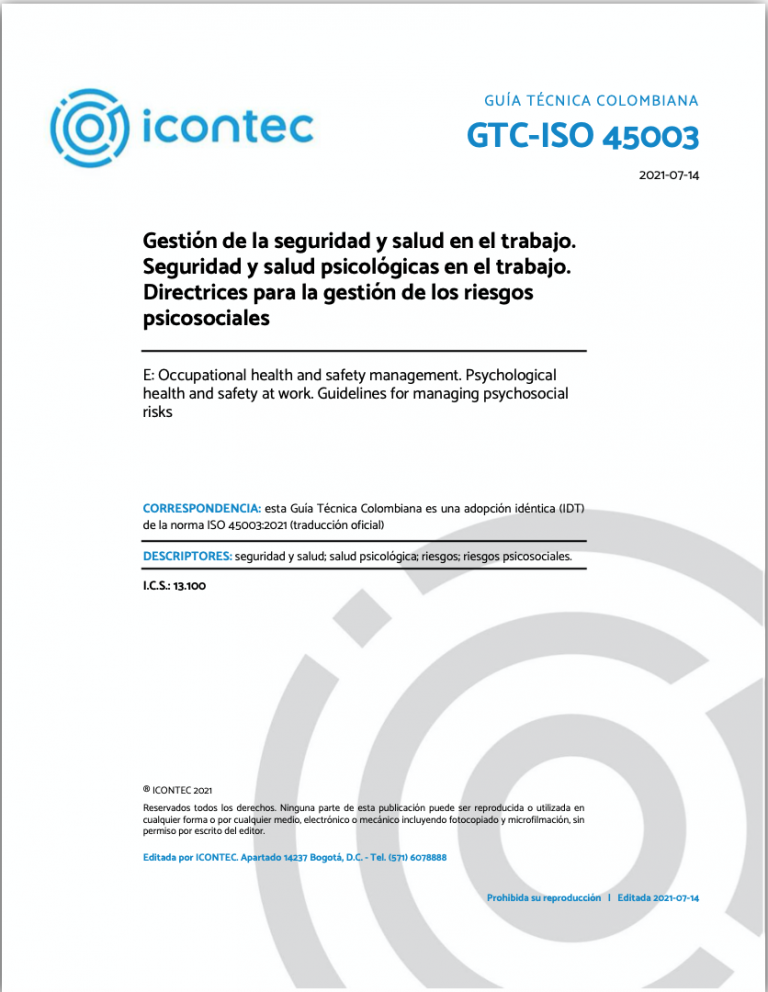 ISO 45003: gestión de los riesgos psicosociales - SafetYA®